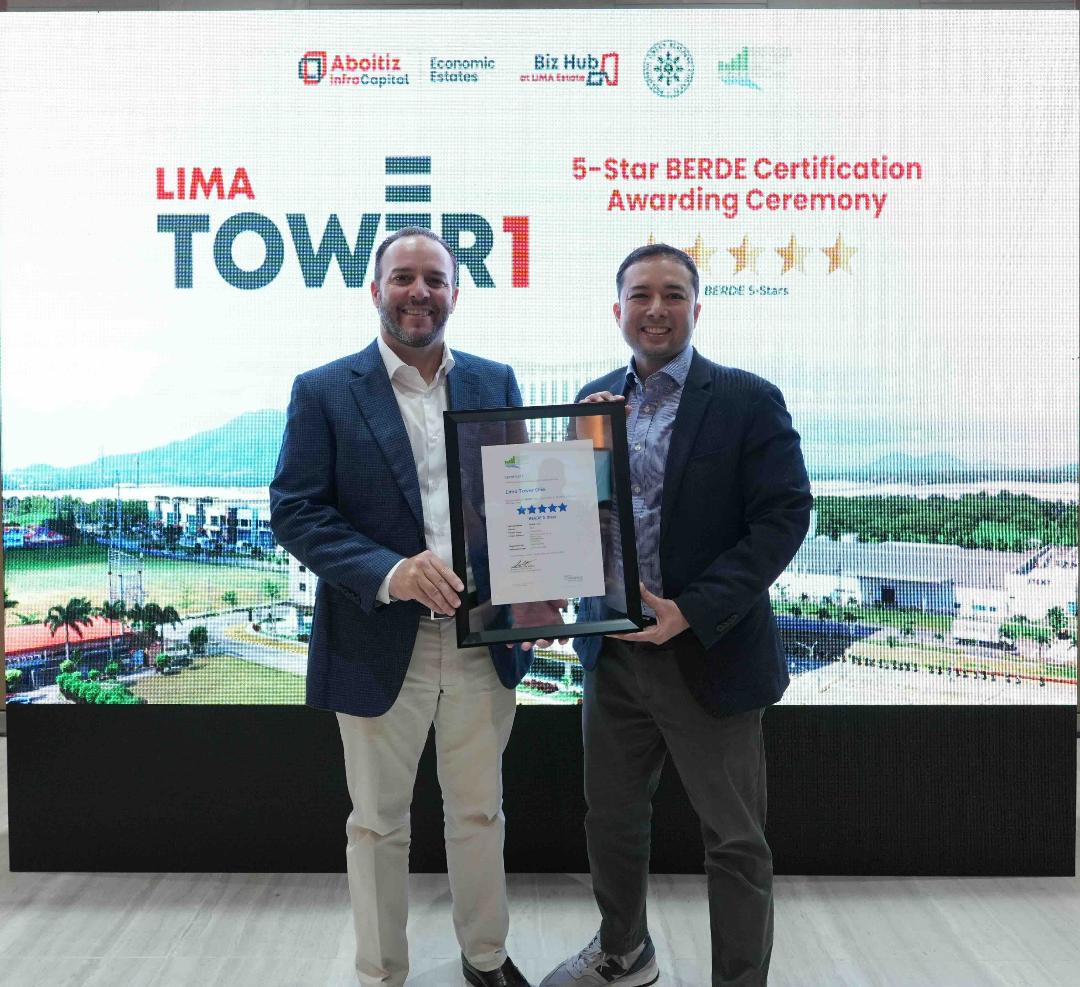 LIMA Tower One sets benchmark for Sustainable Office Spaces in Batangas with 5-Star BERDE ...